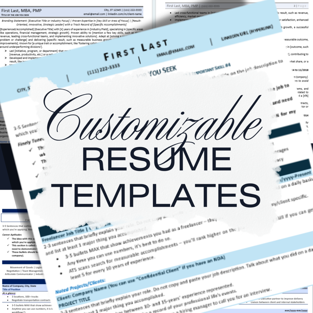 Resume Templates | Always Typing Resumes